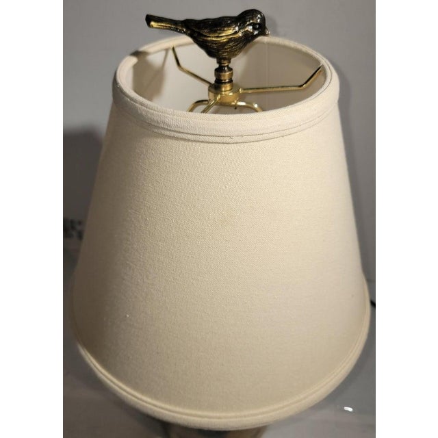 19thc Patriotic Crock Table Lamp With Brass Bird Finial | Chairish