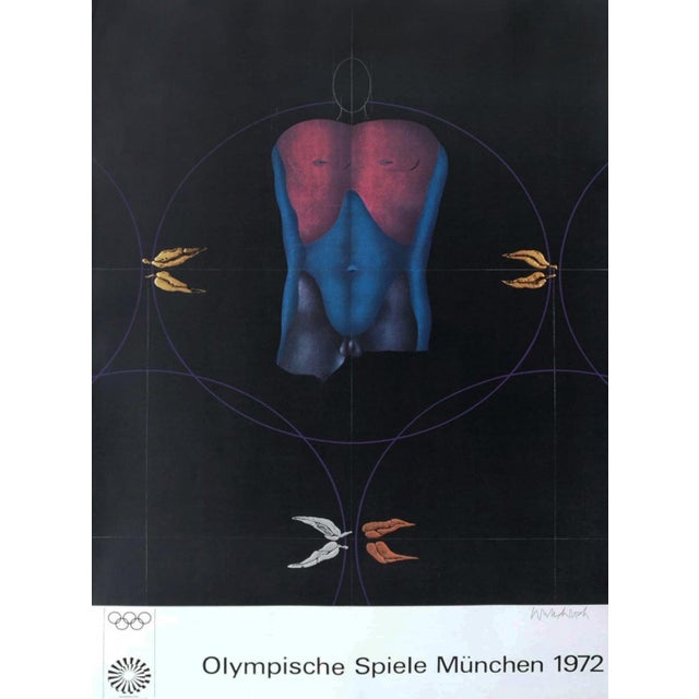 1972 Munich Olympic Games Paul Wunderlich Poster | Chairish