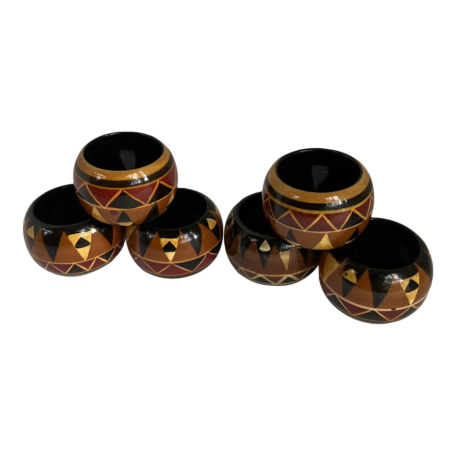 Vintage Napkin Rings From Africa-6 Pieces | Chairish