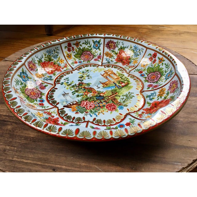 1971 Daher Toleware Bowl | Chairish