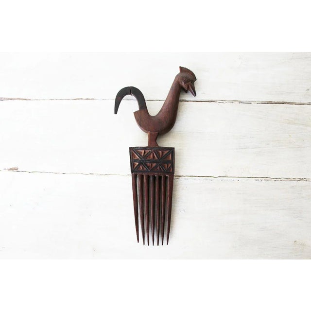 1950s Chokwe Comb Depicting a Rooster, Angola | Chairish