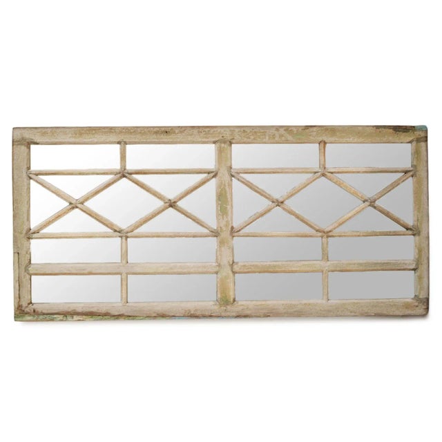 Farmhouse Wood Window Mirror | Chairish