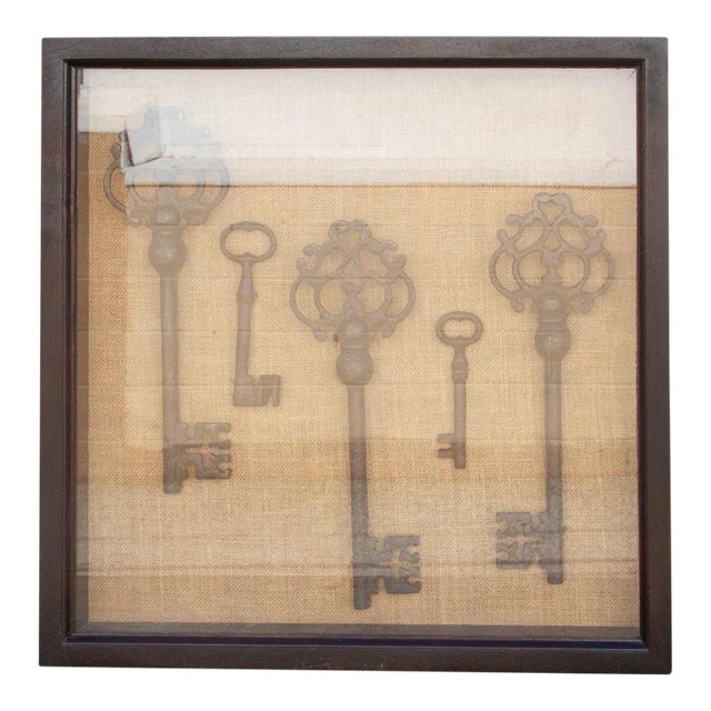 Vintage Keys Shadow Box Wall Art | Chairish