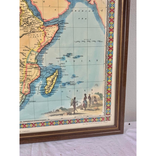 Vintage Framed African Map | Chairish