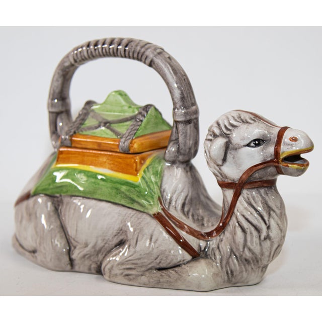 Vintage Hand Painted Resting Camel Porcelain Tea Pot | Chairish