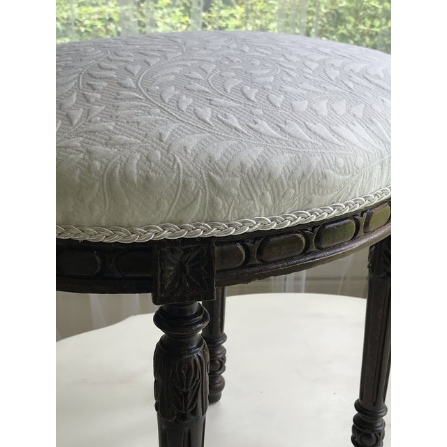 Late 1800s Antique Louis XVI French Oval Stool Ottoman | Chairish