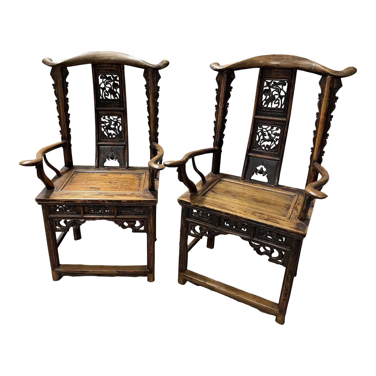 Early 20th Century Emperor Chairs - Set of 2 | Chairish