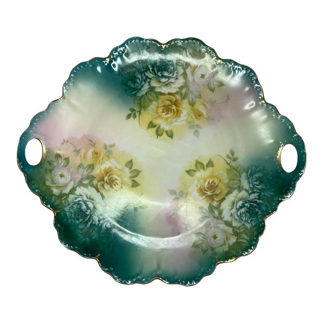 Antique Rosenthal Rc Malmasion Serving Platter 1891-1906 Yellow Blue ...