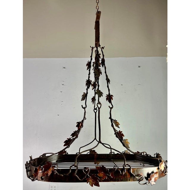 Wrought Iron French Grapevine Pot Rack-20th Century | Chairish