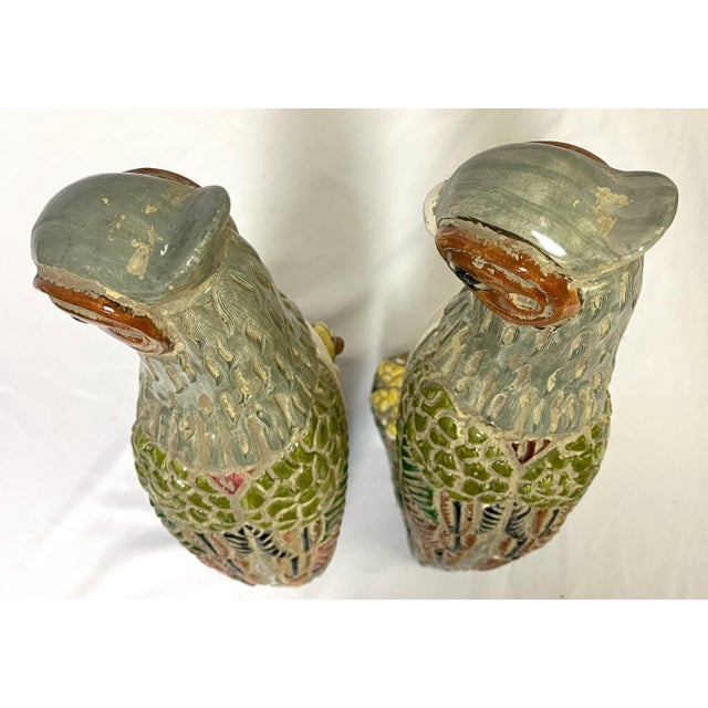 Vintage Edwardian Style Mexican Pottery Parrots by Tamsan Designs- a ...