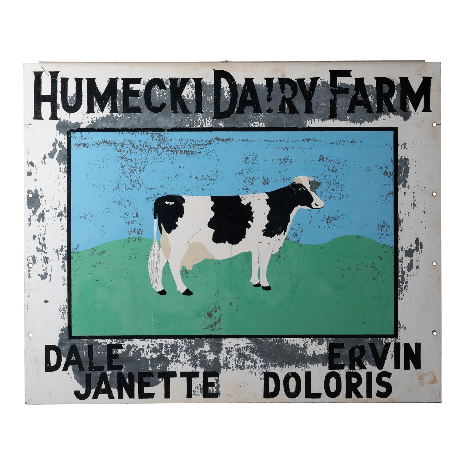 Vintage Dairy Farm Sign | Chairish