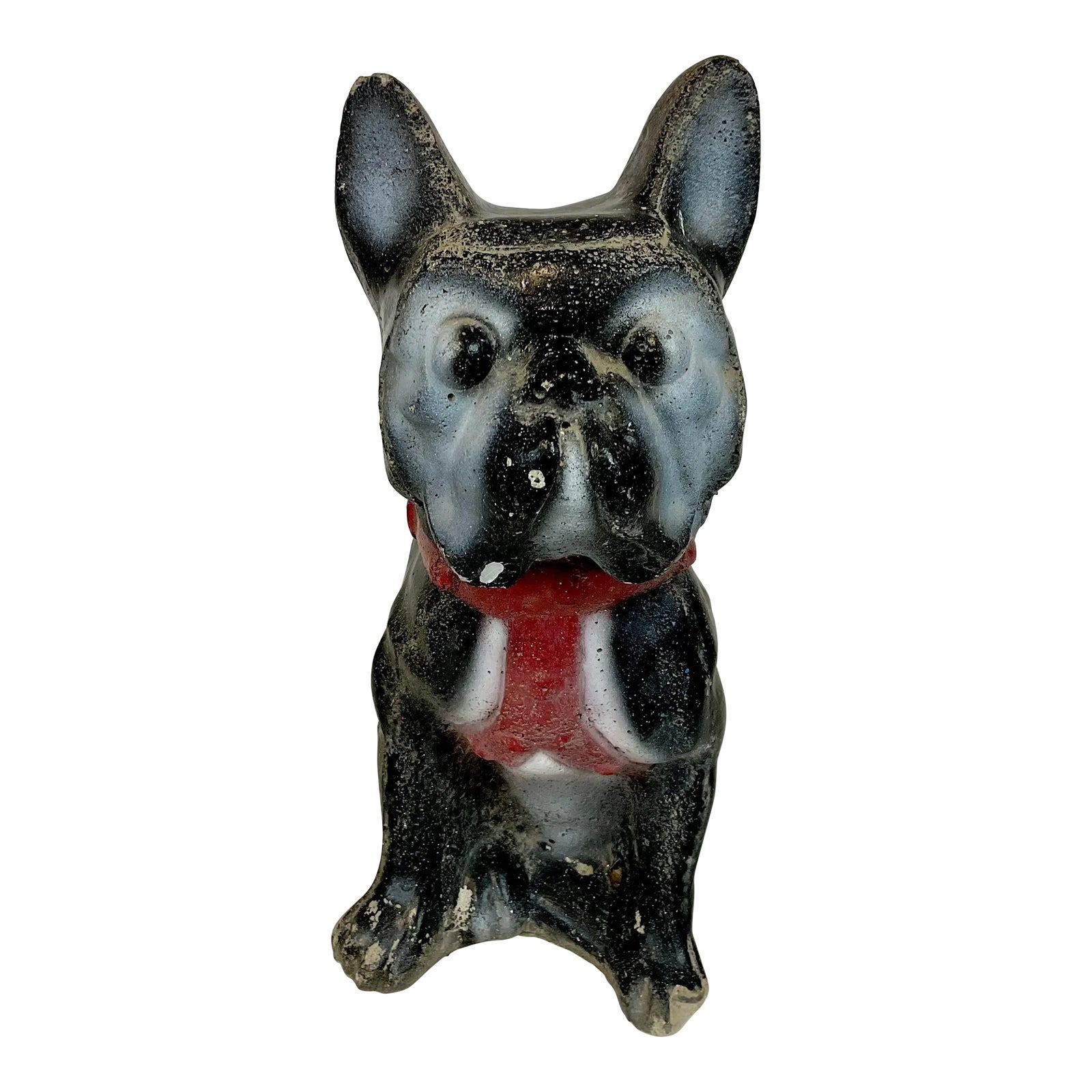 1950s Boho Chic Outdoor Garden Frenchie French Bulldog Concrete Statue ...