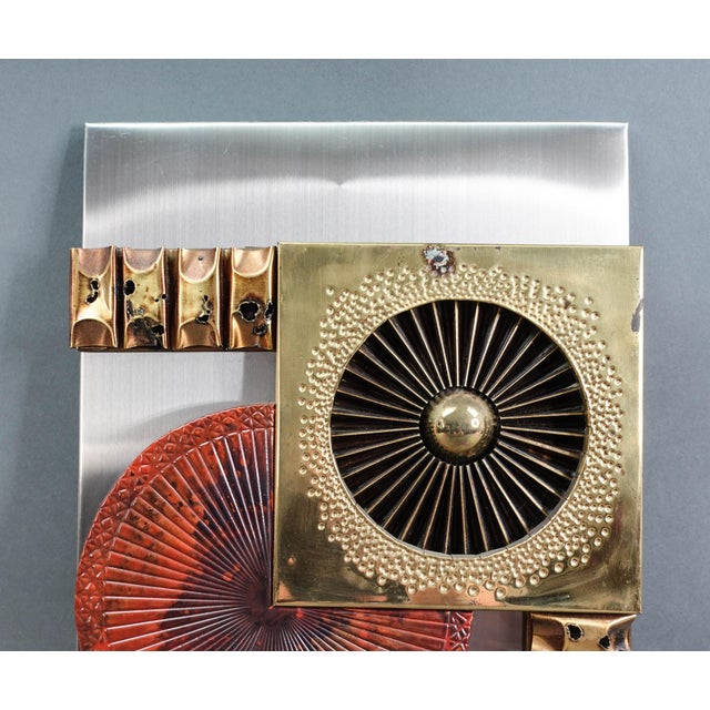 Stephen Chun Vintage Mid 20th Century Brutalist Abstract Mixed Metal ...