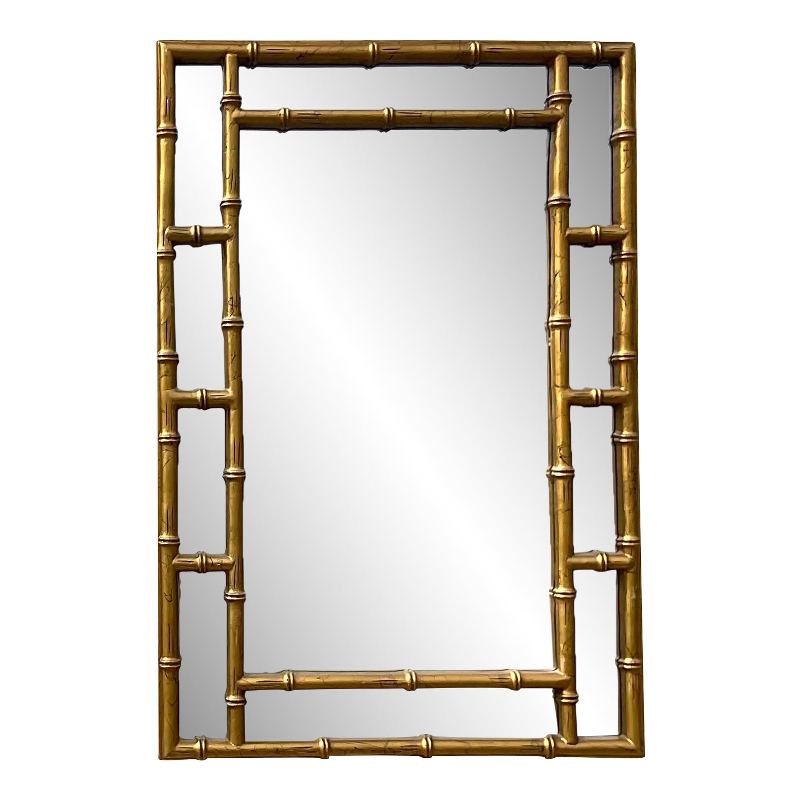 Vintage Regency Gilt Bamboo Mirror | Chairish