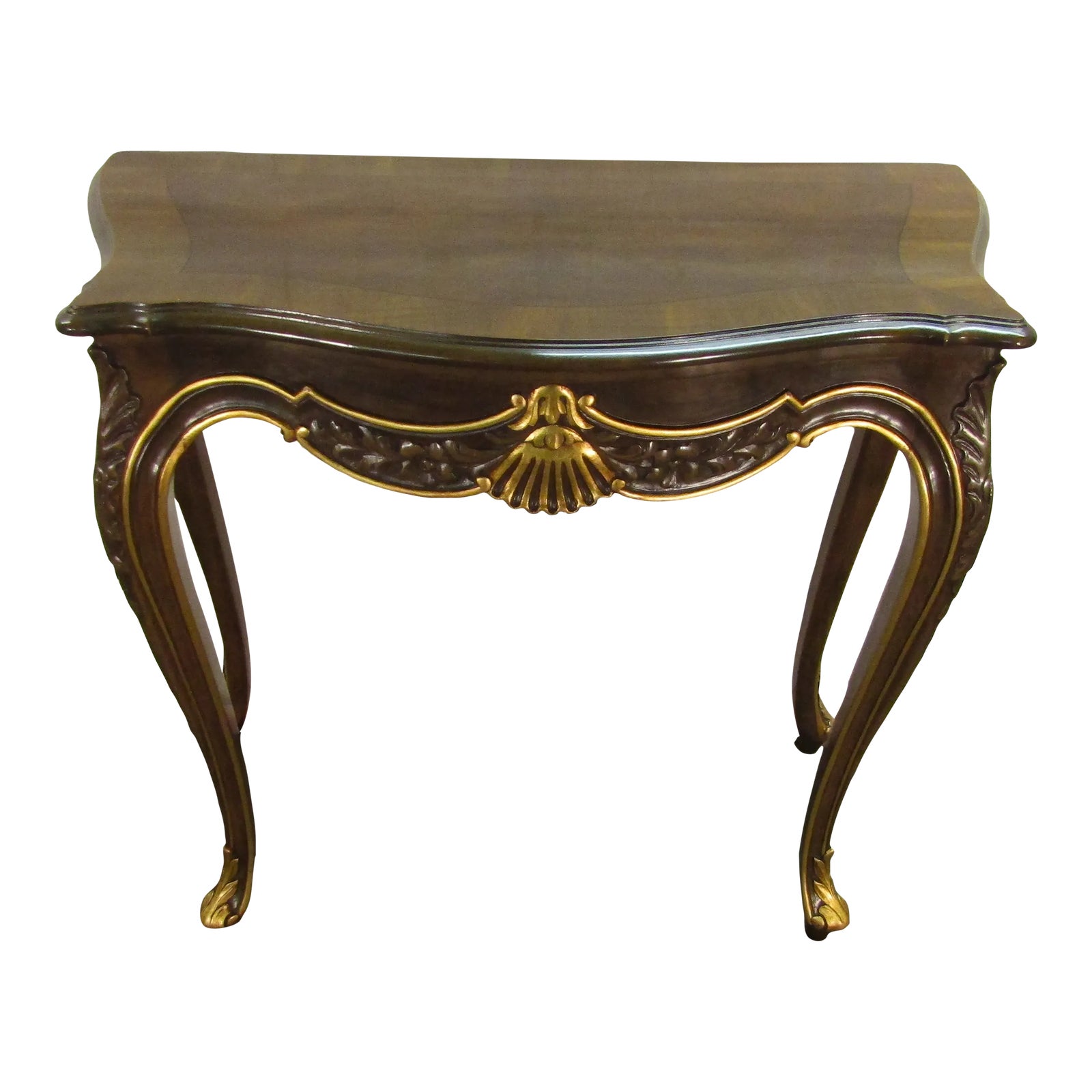 Karges Solid Walnut French Style Console Table | Chairish