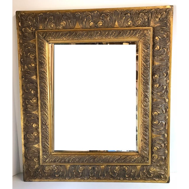 Vintage Gold Gesso Framed Mirror | Chairish