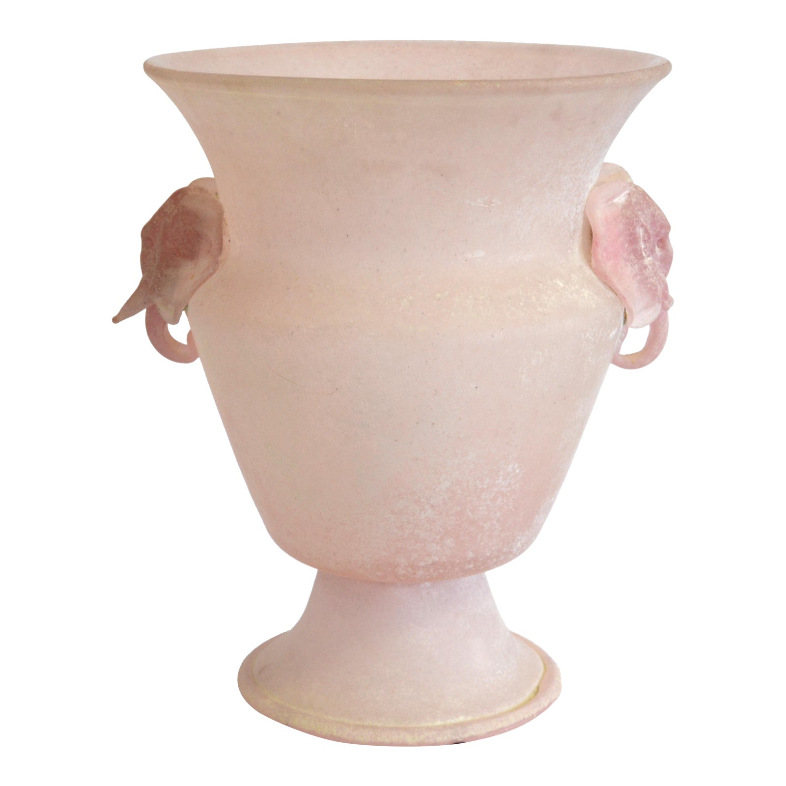 1960s Large Scavo Corroso Sculpture Light Pink Vase Ice Bucket With ...
