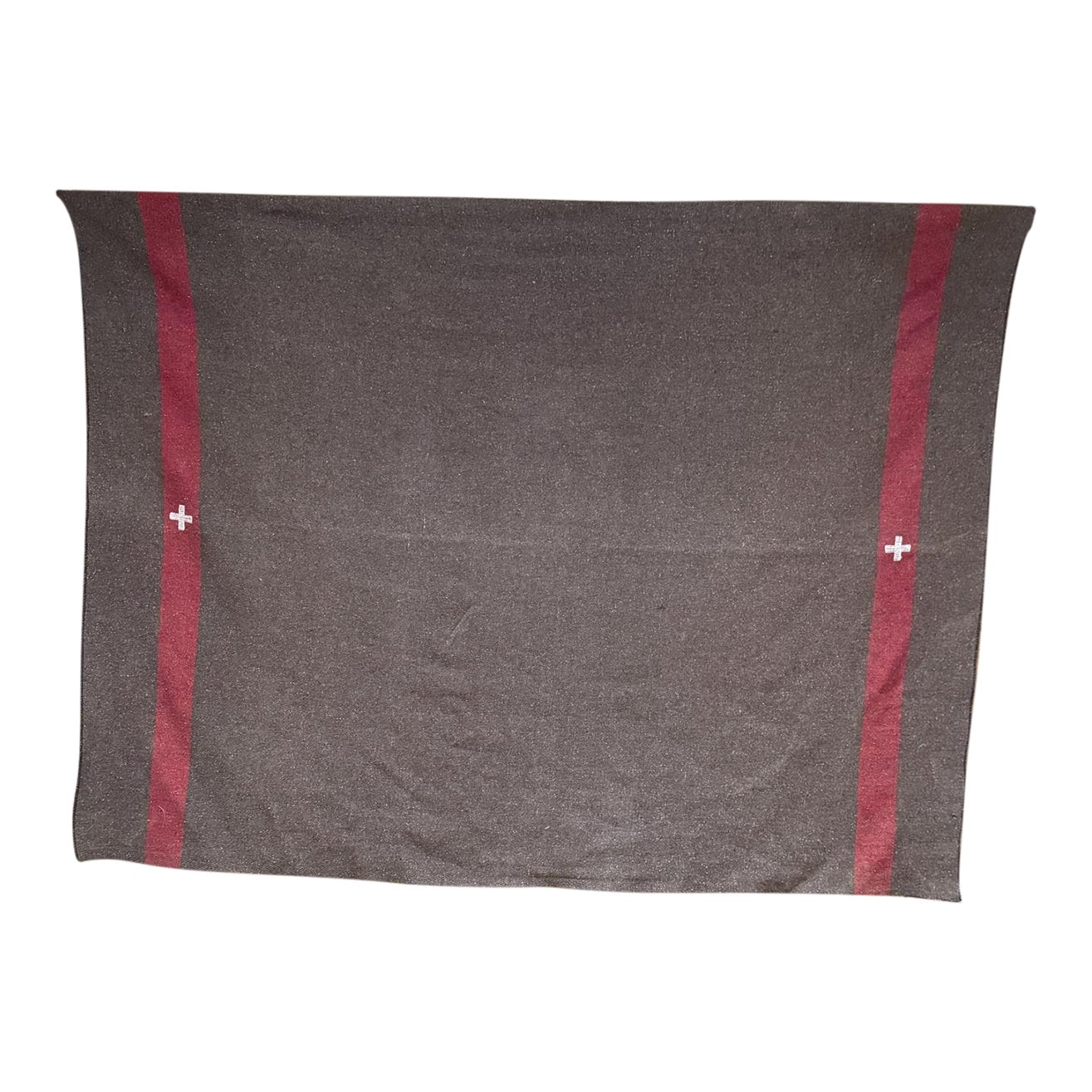 1943 Original Military Swiss Army Wool Blanket | Chairish