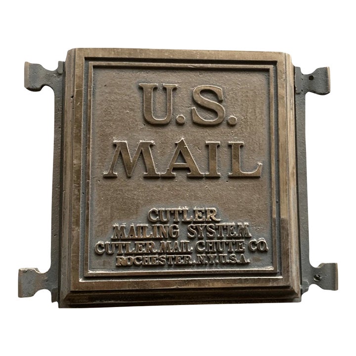 Vintage Cutler Mailing System Mail Chute Cover | Chairish