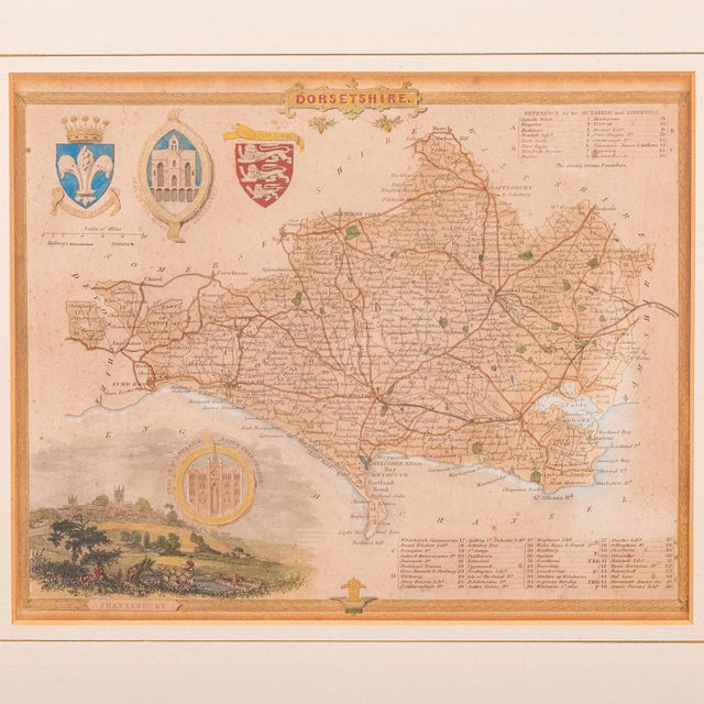 1860's Antique County Map | Chairish