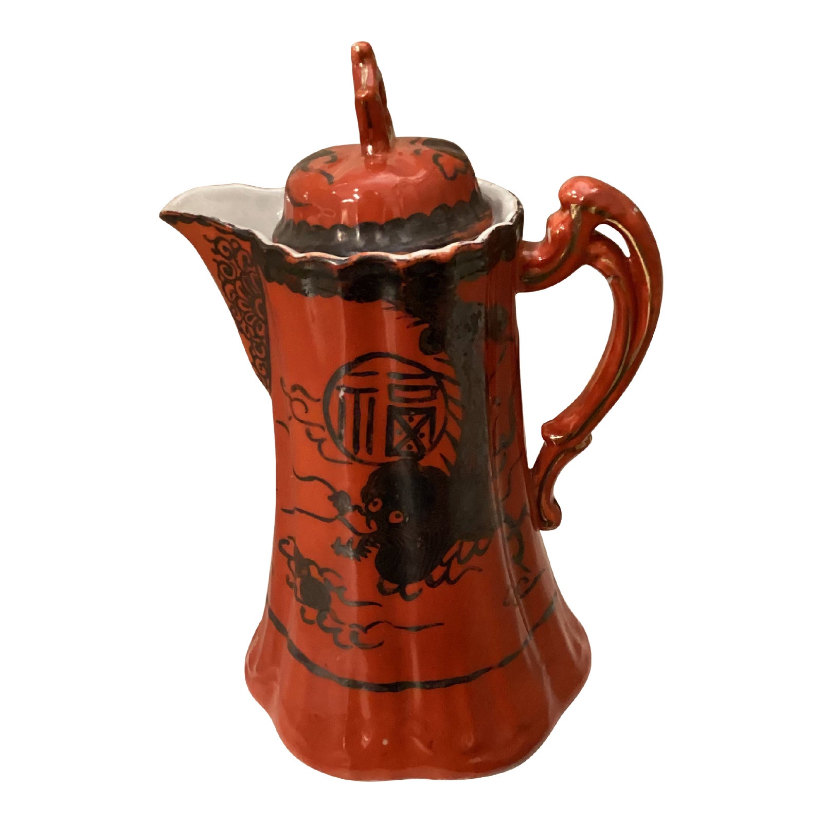 Antique Japanese Porcelain Pitcher | Chairish