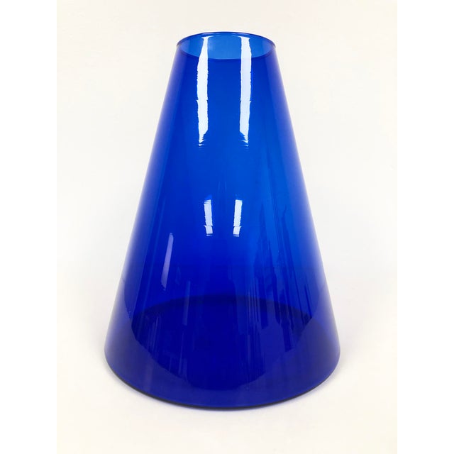 Vintage Hand Blown Cobalt Blue Glass Vase Chairish