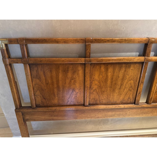 1970s Drexel Campaign King Headboard | Chairish