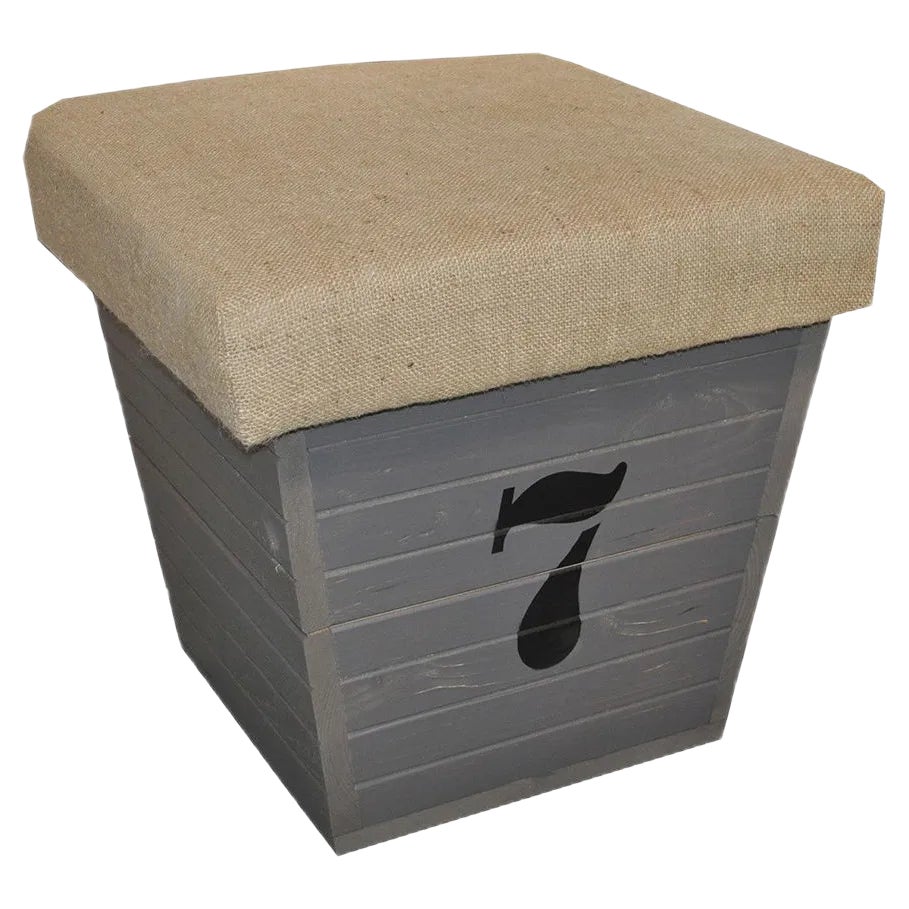 Vintage Style Storage Box Seat with Number, 2012 | Chairish