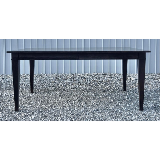 Ethan Allen Farmhouse Style Rustic Mahogany Dining Table | Chairish