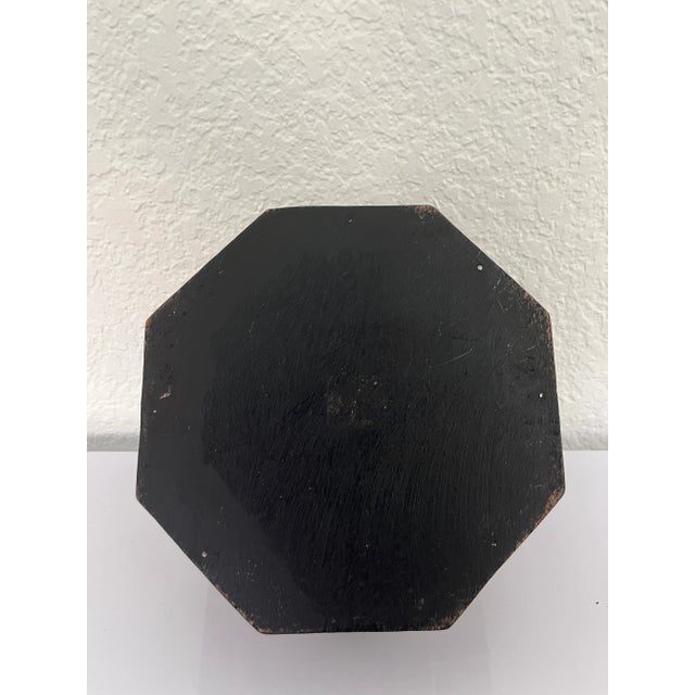 Late 20th Century Vintage Indian Octagonal Wood Box With Domed Lid ...