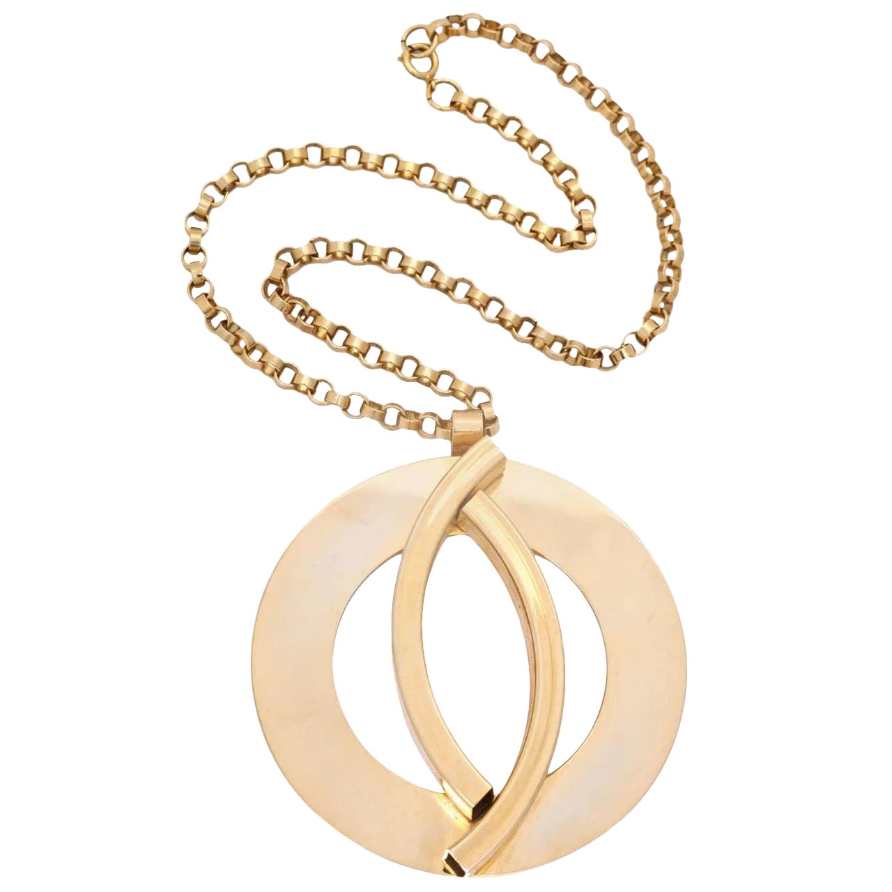 1960s Large Mod Medallion Necklace | Chairish