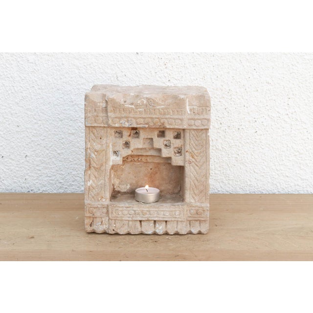 Small Temple Facade, Antique Stone Niche | Chairish