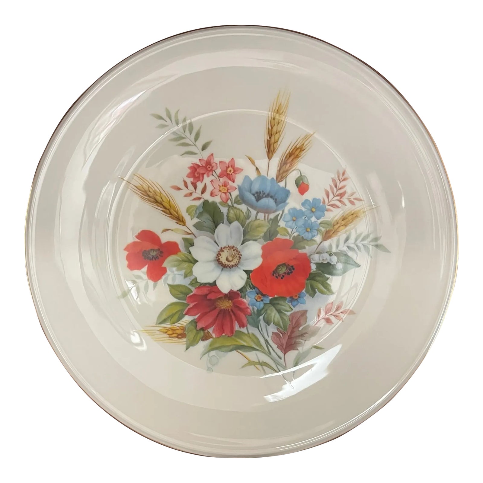 Lenox Special Vintage L97 Flowers Wheat Plate | Chairish