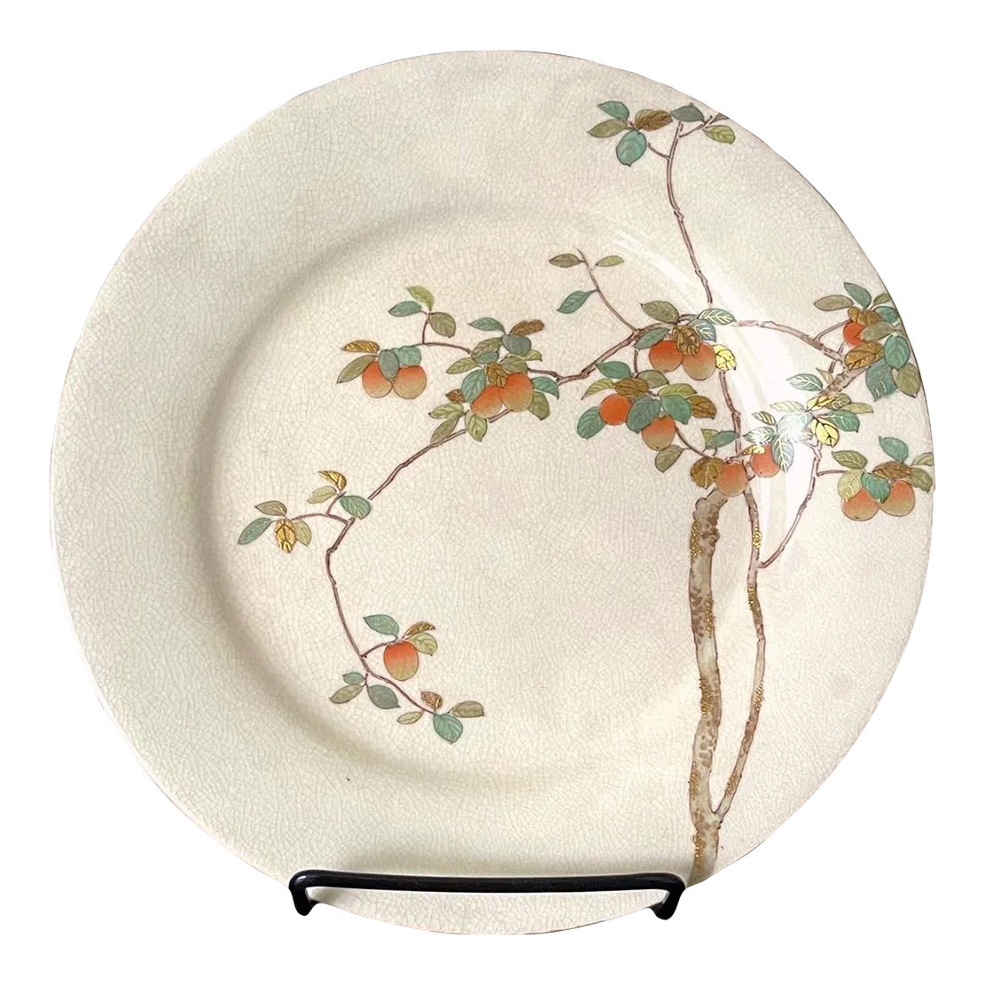 Fine Japanese Ceramic Plate by Kinkozan for Yamanaka & Co. | Chairish