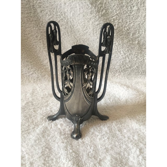 19th Century Art Nouveau Wmf Silver Metal Cup Holder | Chairish