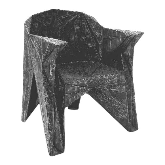 Contemporary Metal Forged Chair | Chairish