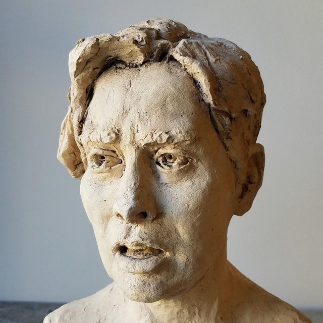 'Evening News' Kiln Fired Clay Sculpture by Kerry French | Chairish