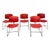 Vintage Set of 5 Steelcase Max Stacker Red Chairs | Chairish