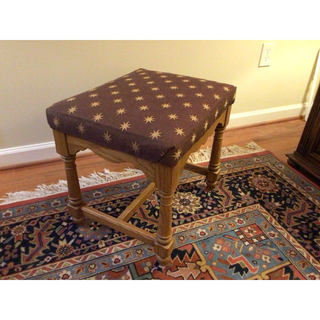 1990s Ethan Allen Oak Bench Stool | Chairish