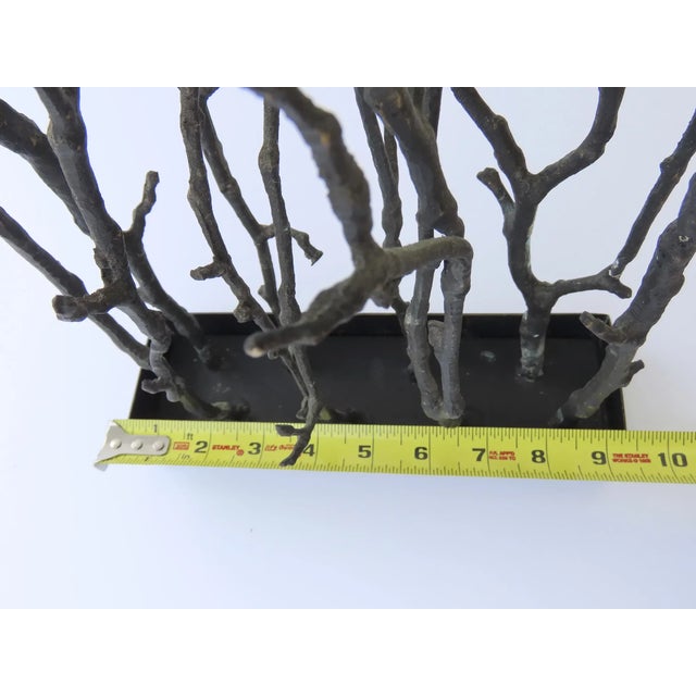 Vintage Metal Cast Twig Sculpture | Chairish