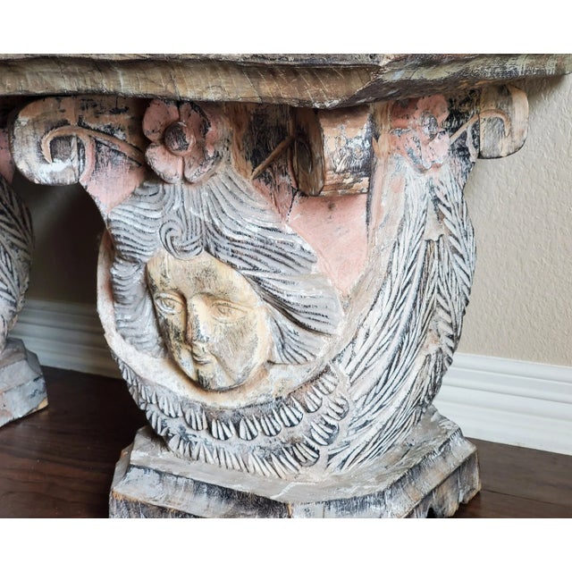 Magnificent 19th Century Baroque Architectural Salvage Carved & Painted ...