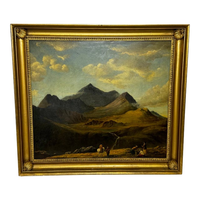 Early 19th Century Oil Painting Mount Snowdon North Wales Attributed ...