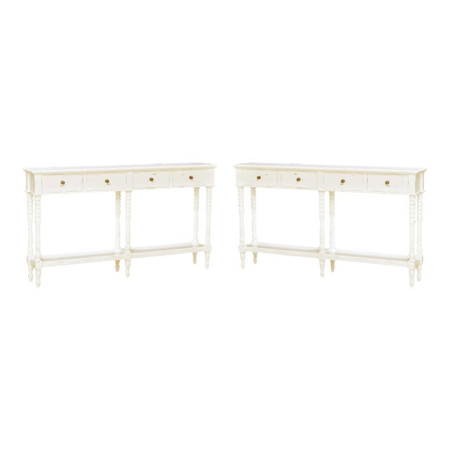 Pair of French Country Console Tables | Chairish