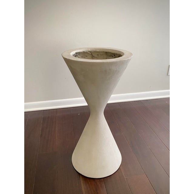 Mid-Century Modern Style Hourglass Concrete Spindle Diablo Pedestal ...