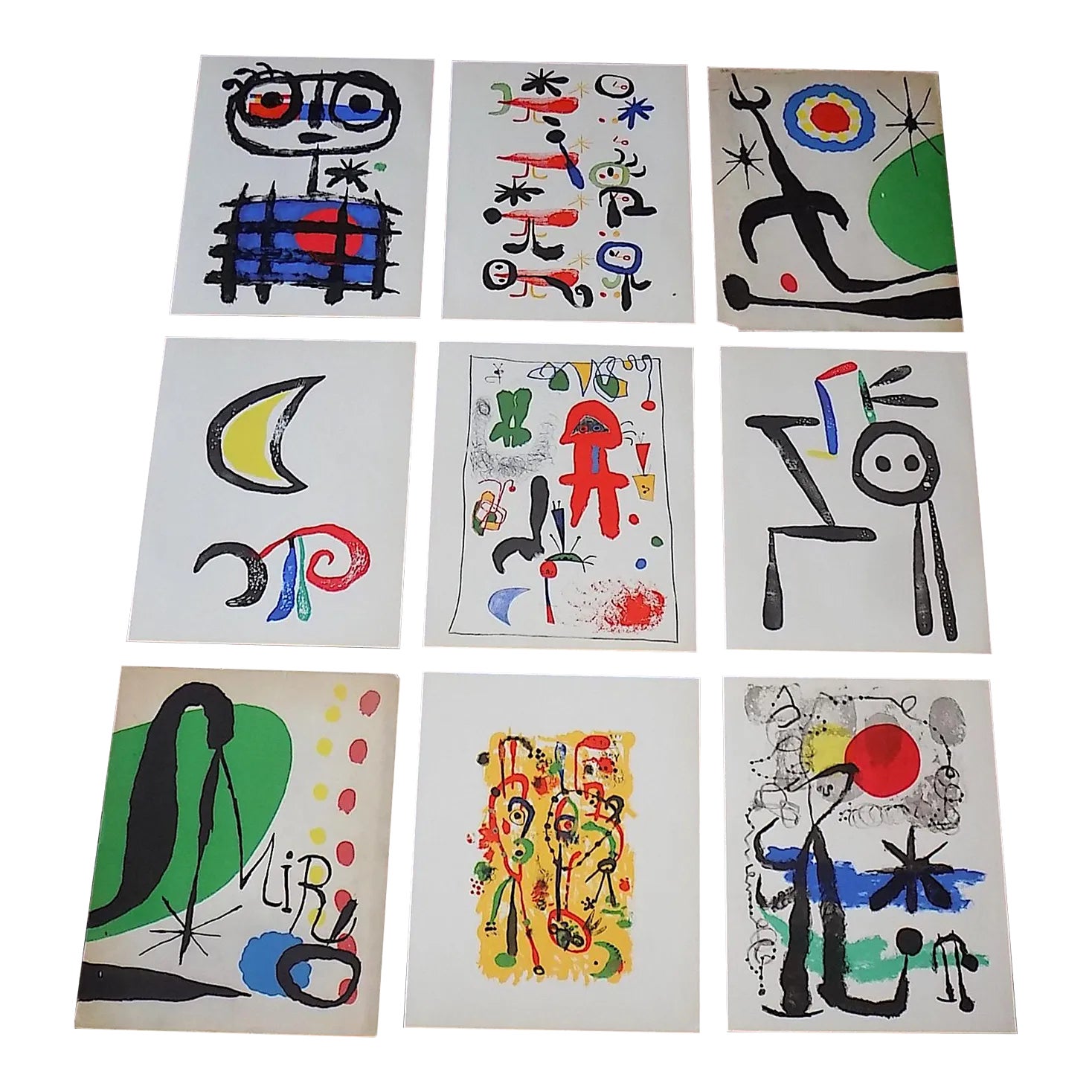 Authentic Vintage Mid 20th Century Modern Abstract Joan Miro ...