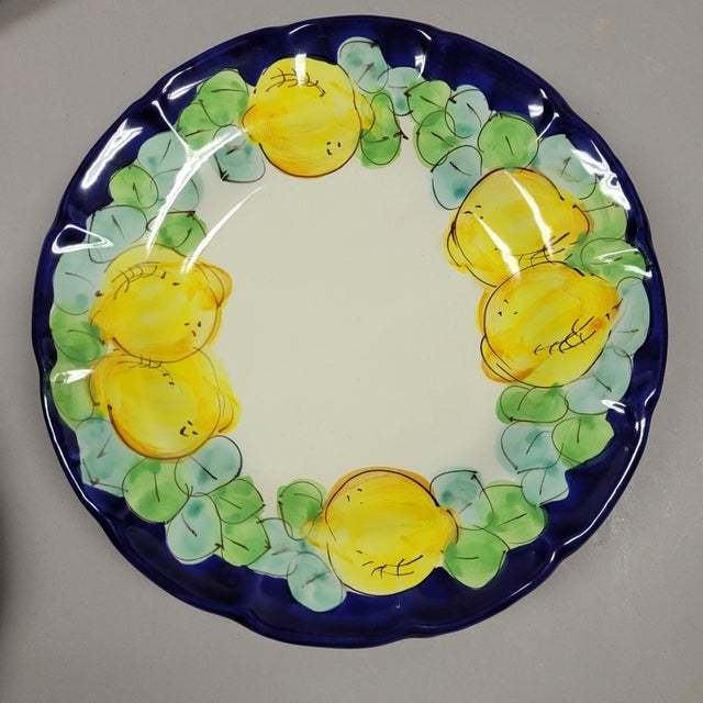 Vintage Positano Italian Ceramic Lemon and Leaves Dinnerware Set - 40 ...