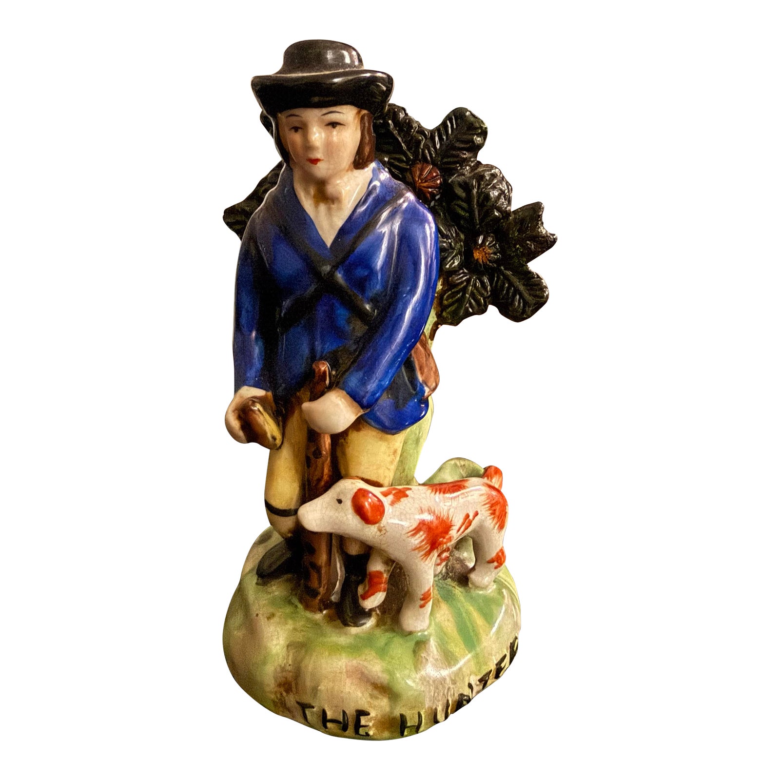 Rare Antique Staffordshire Victorian Figure of ‘The Hunter’ and His Dog ...