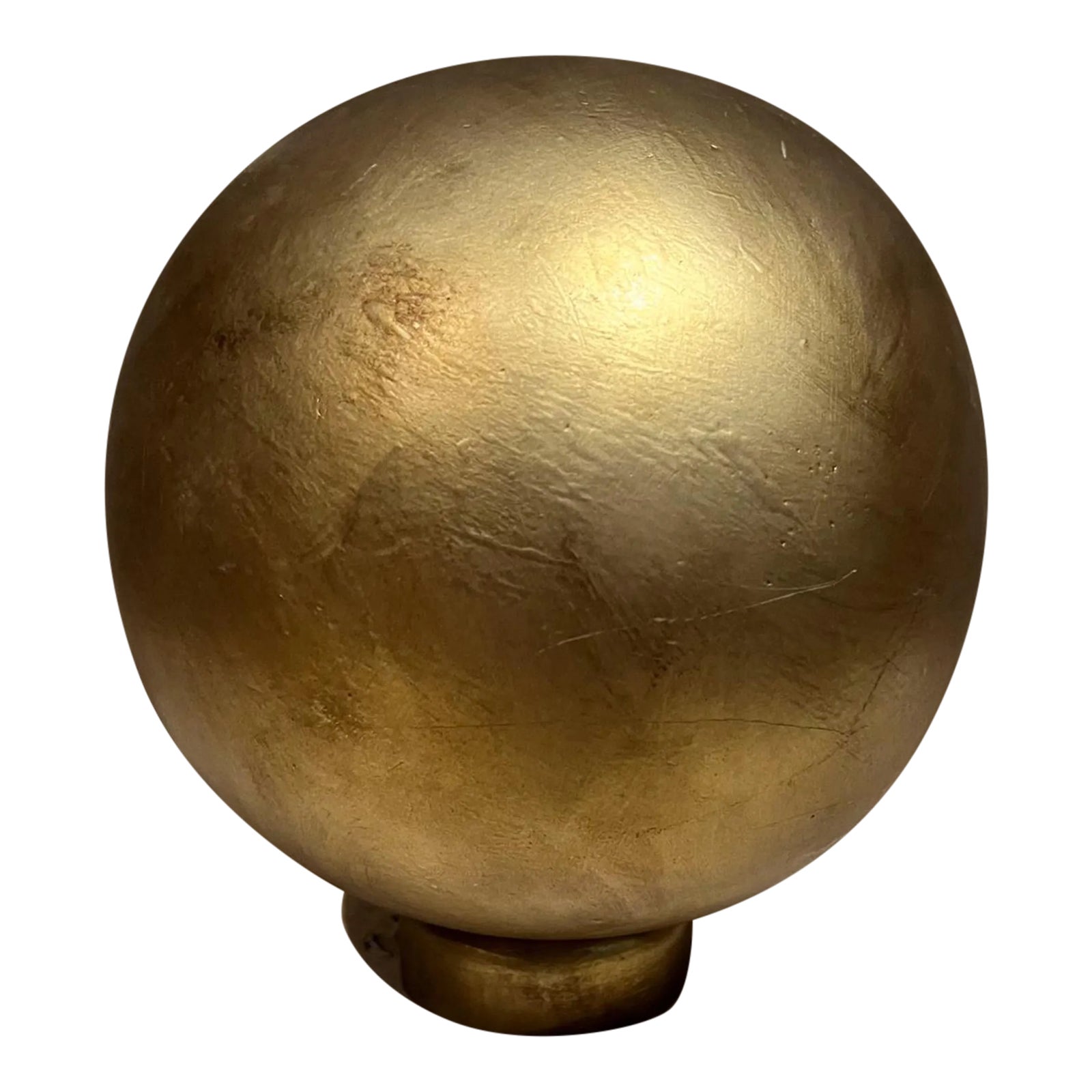 1960s Gold Leaf Wood Sphere Sculpture After Mathias Goeritz | Chairish