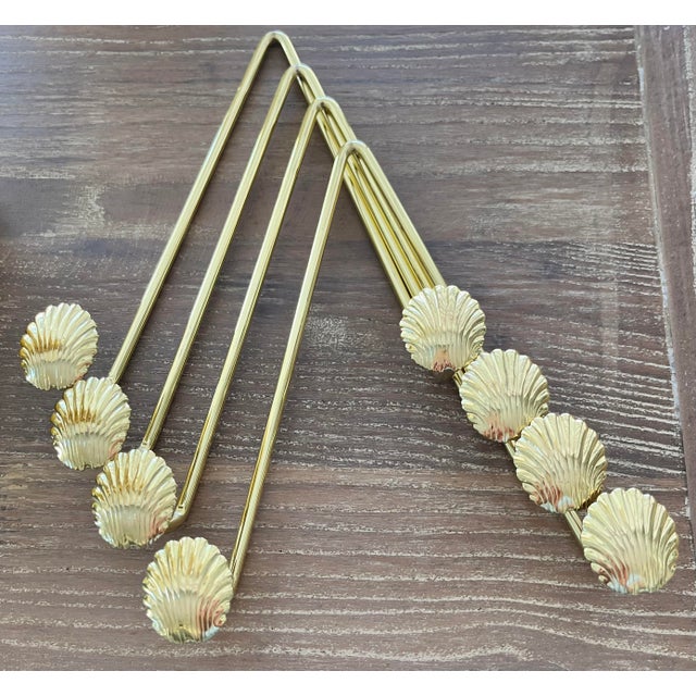 Late 20th Century Brass Scallop Sea Shell Plate Holder Wall Hanger ...