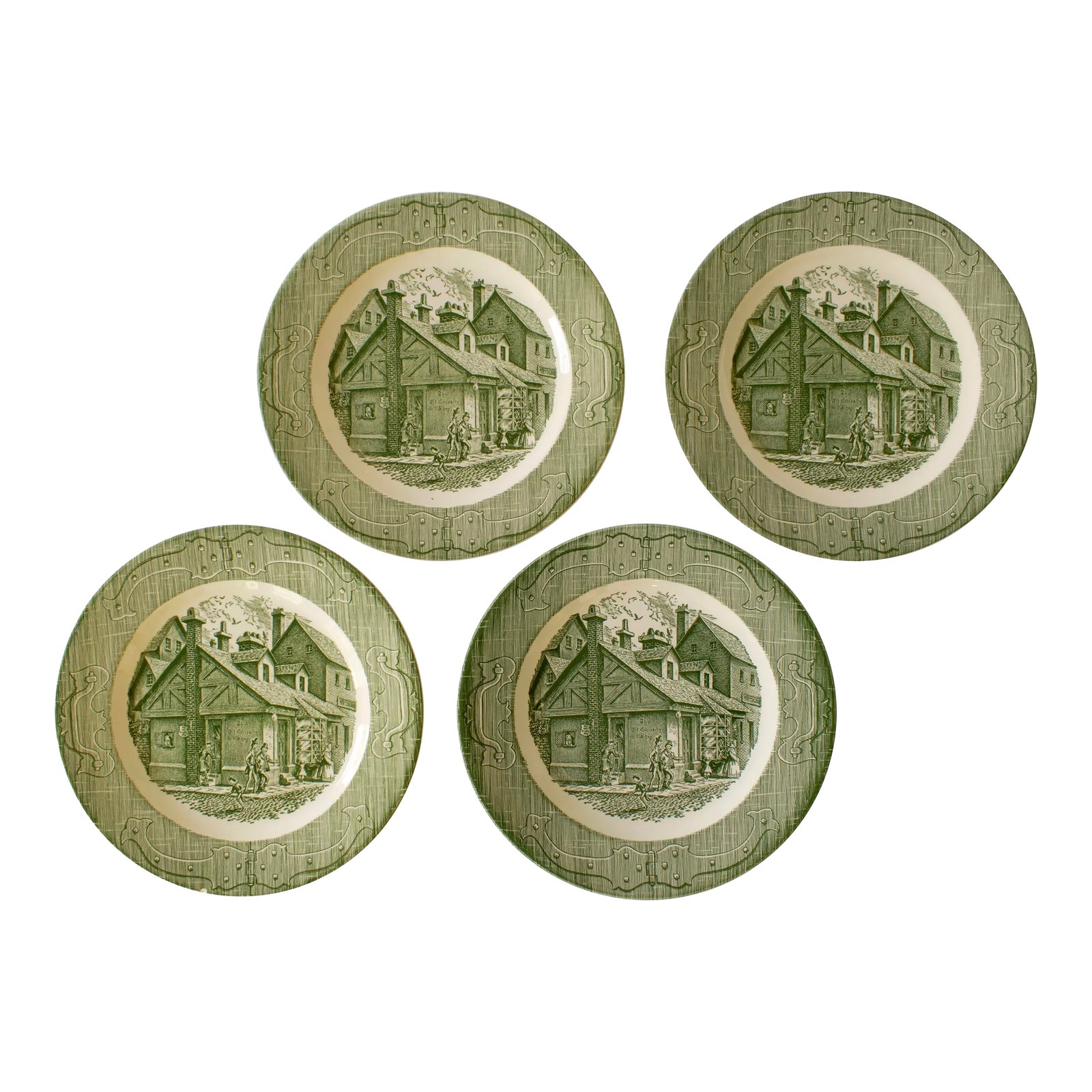 Mid 20th Century "The Old Curiosity Shop" Dinner Plates- Set of 4 ...